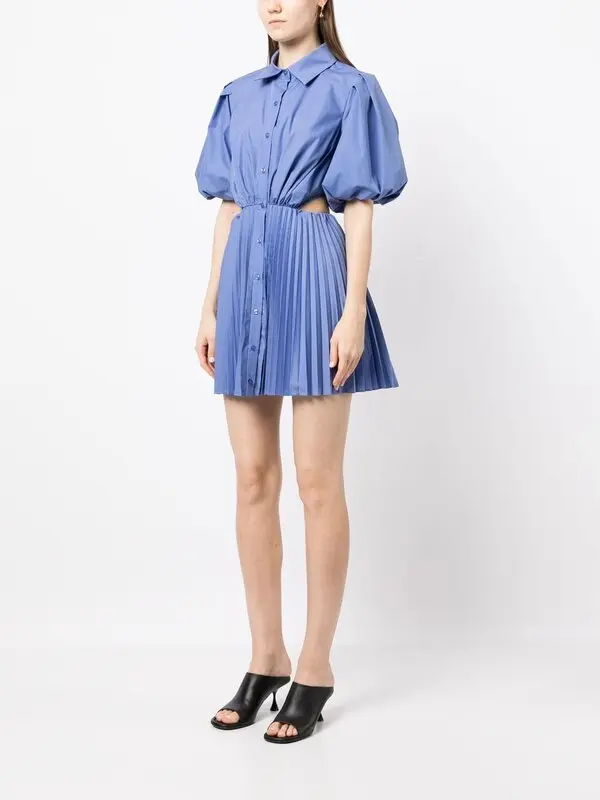 Simkhai Puff-sleeve Shirt Dress - Blue