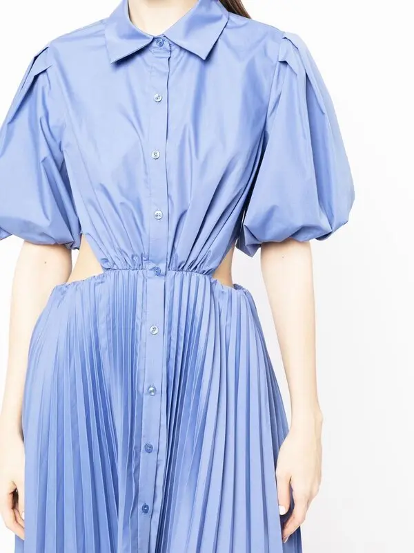 Simkhai Puff-sleeve Shirt Dress - Blue