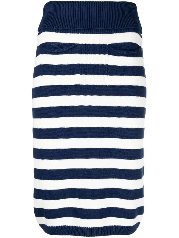 Kenzo Striped Skirt - White