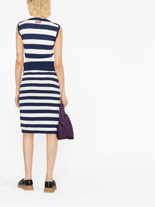 Kenzo Striped Skirt - White