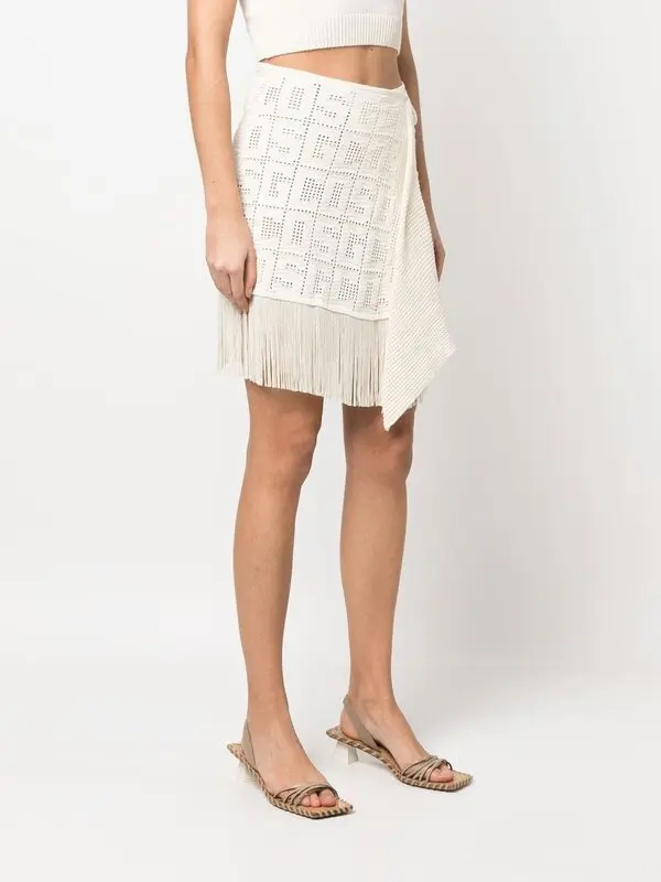 Gcds Crochet Monogram Mini Skirt