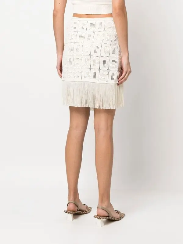 Gcds Crochet Monogram Mini Skirt