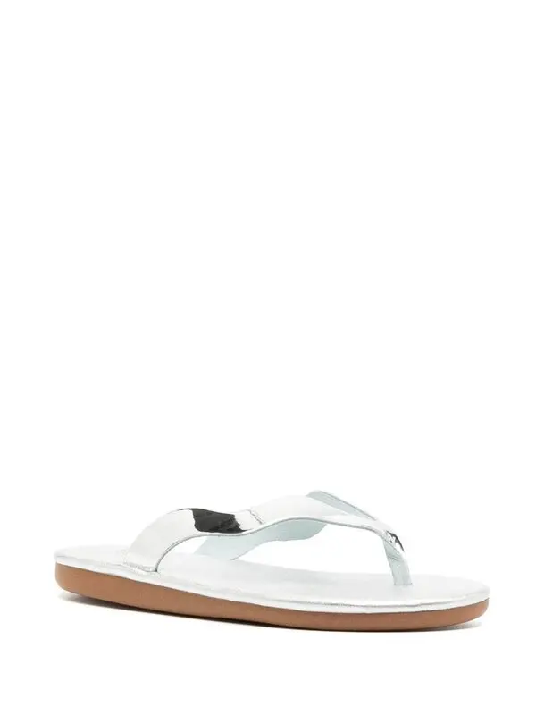 ANCIENT GREEK SANDALS Laconia Leather Sandals - Silver