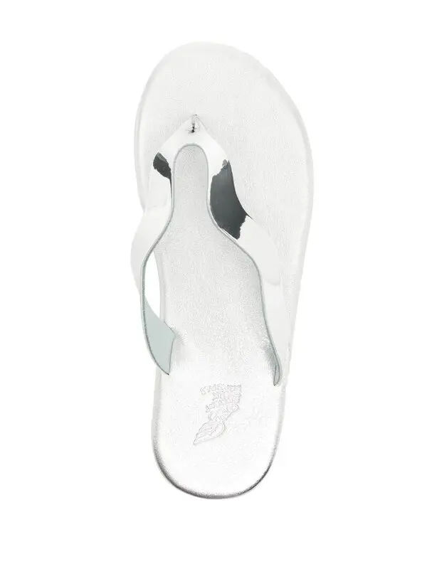 ANCIENT GREEK SANDALS Laconia Leather Sandals - Silver
