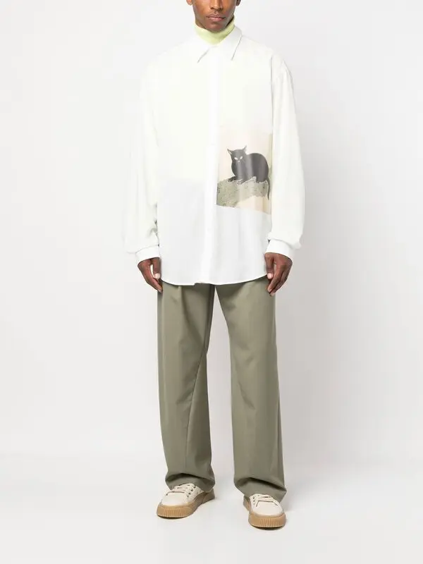 YUIKI SHIMOJI Cat-print Shirt Jacket