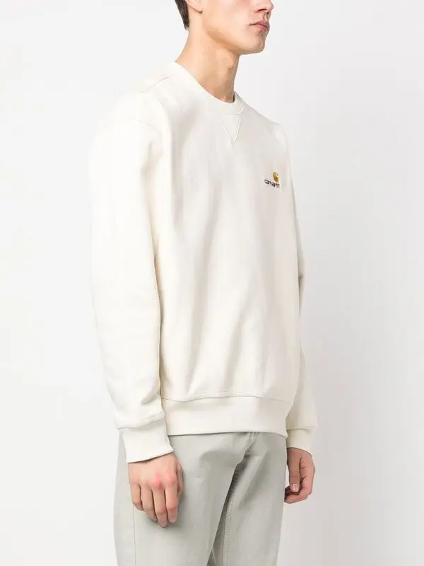 Carhartt Work In Progress Embroidered-logo Cotton Sweatshirt - Neutrals