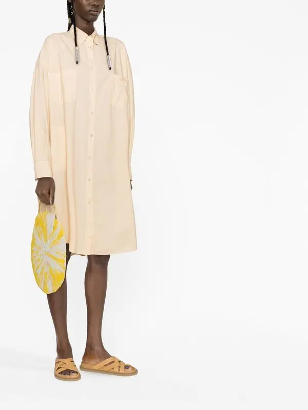 FORTE_FORTE Long-sleeve Shirt Dress - Neutrals