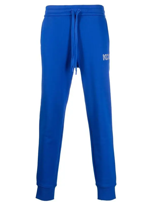 Michael Kors Logo-embroidered Tapered Track Pants - Blue