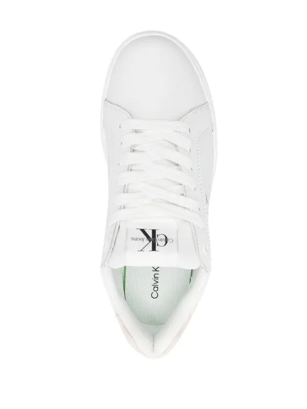 Calvin Klein Logo-print Lace-up Sneakers - White
