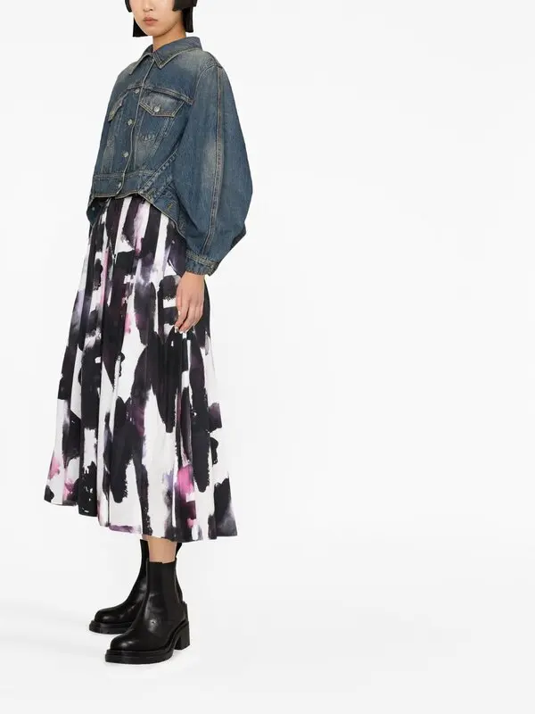 Alexander McQueen Cropped Denim Jacket