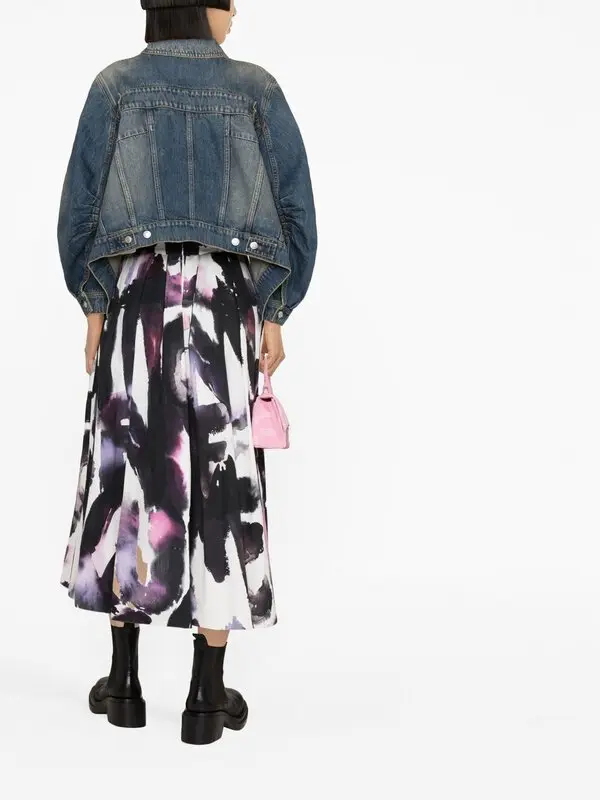 Alexander McQueen Cropped Denim Jacket