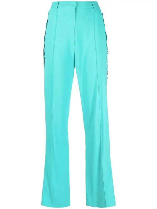 Giuseppe Di Morabito Lace-up Detail Straight-leg Trousers - Blue
