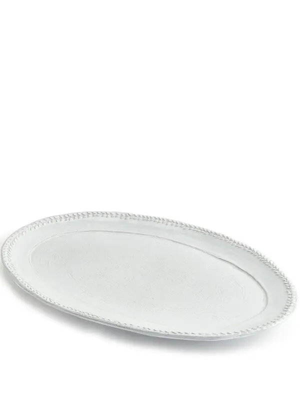 SOHO HOME Hillcrest Embossed-detail Platter - White