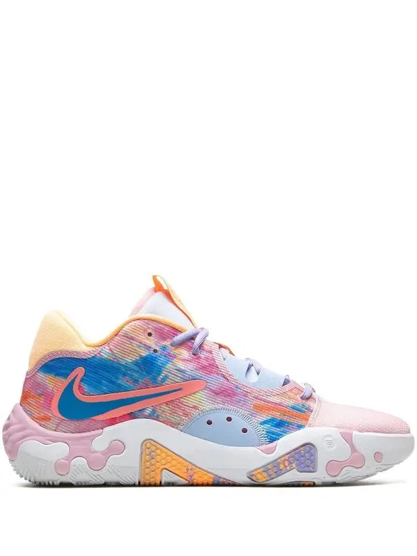 Nike Pg 6 Painted Swoosh Sneakers - Pink | Editorialist