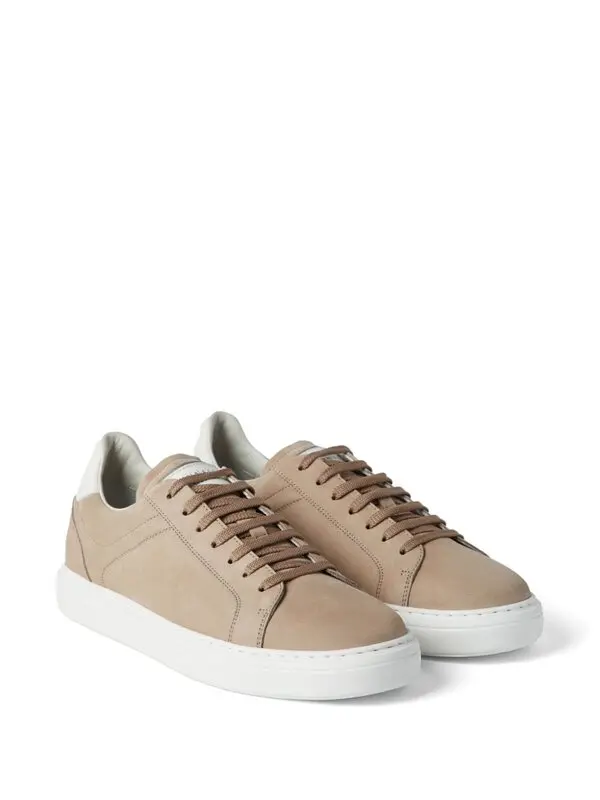 Brunello Cucinelli Suede Lace-up Sneakers - Brown