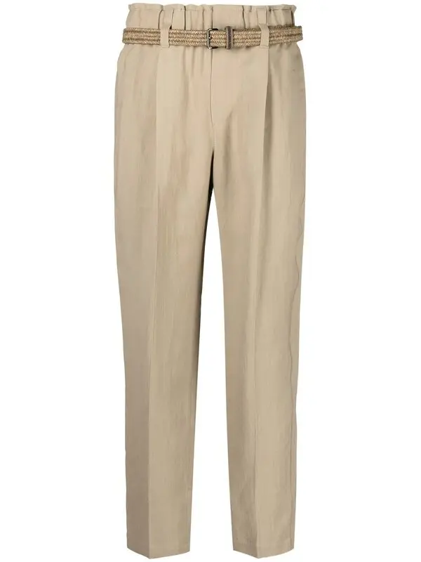 Brunello Cucinelli High-rise Belted Trousers