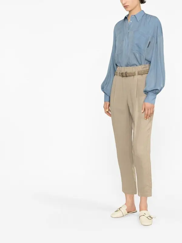 Brunello Cucinelli High-rise Belted Trousers
