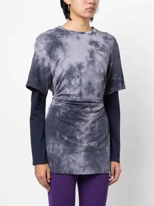 GROUND ZERO Tie-dye Long-sleeve T-shirt