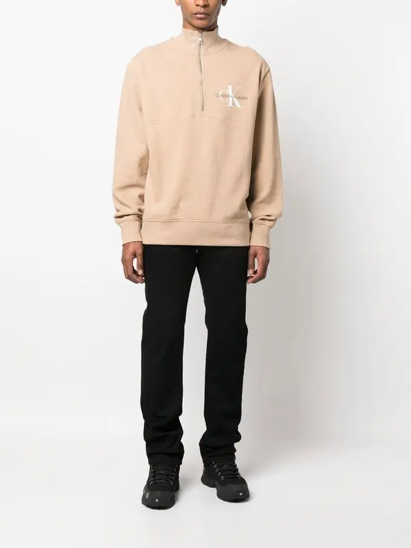 Calvin Klein Monologo Waffle High-neck Sweatshirt