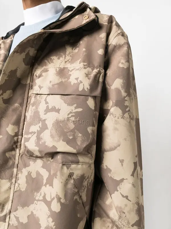 Calvin Klein Technical Windbreaker Jacket - Neutrals