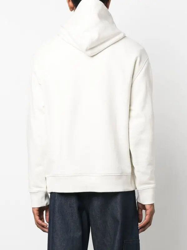 Calvin Klein Cotton Hoodie With Logo - White