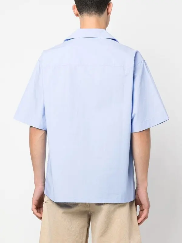 Marni Short-sleeve Cotton Shirt - Blue