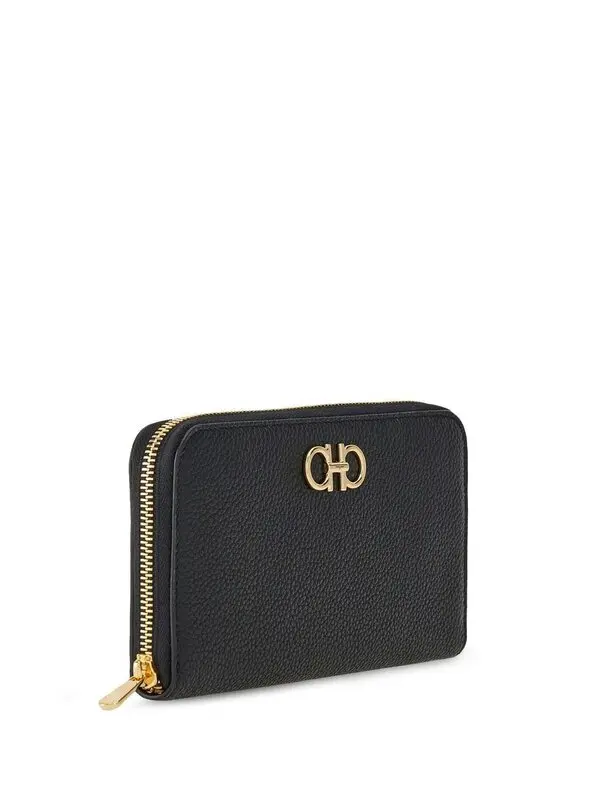 FERRAGAMO Gancini Continental Wallet - Black