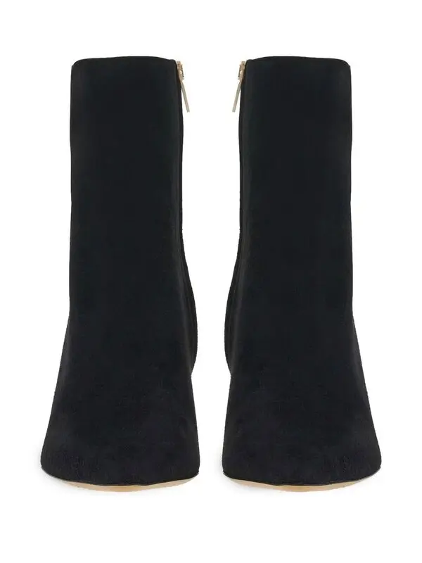 FERRAGAMO 70mm Pointed Toe Boots - Black