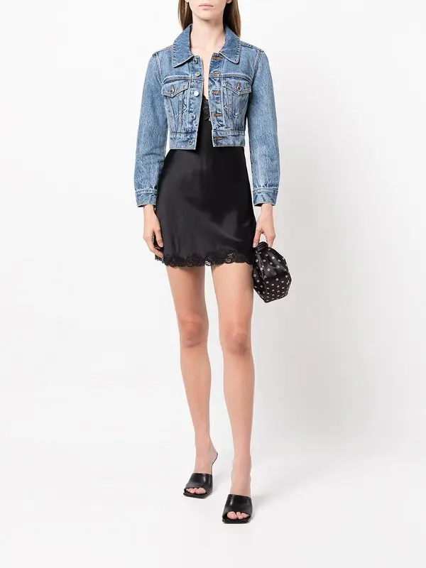 Alexander Wang Cropped Denim Trucker Jacket