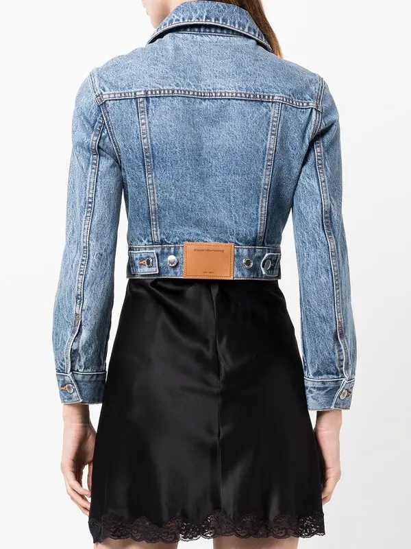 Alexander Wang Cropped Denim Trucker Jacket
