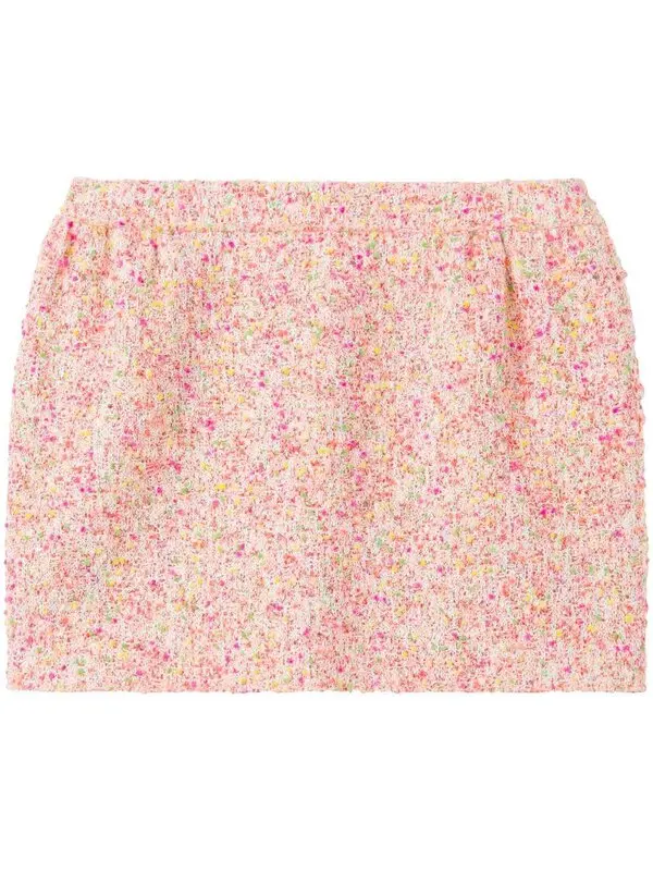 St. John Bonded Novelty Tweed Skirt