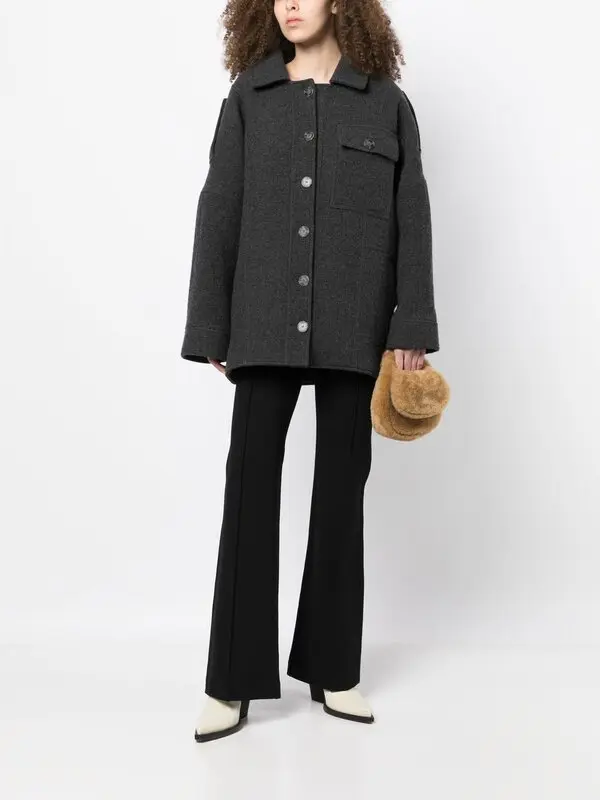 0711 TBILISI Oversized Wool-blend Shirt Jacket