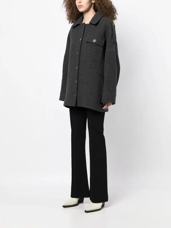 0711 TBILISI Oversized Wool-blend Shirt Jacket