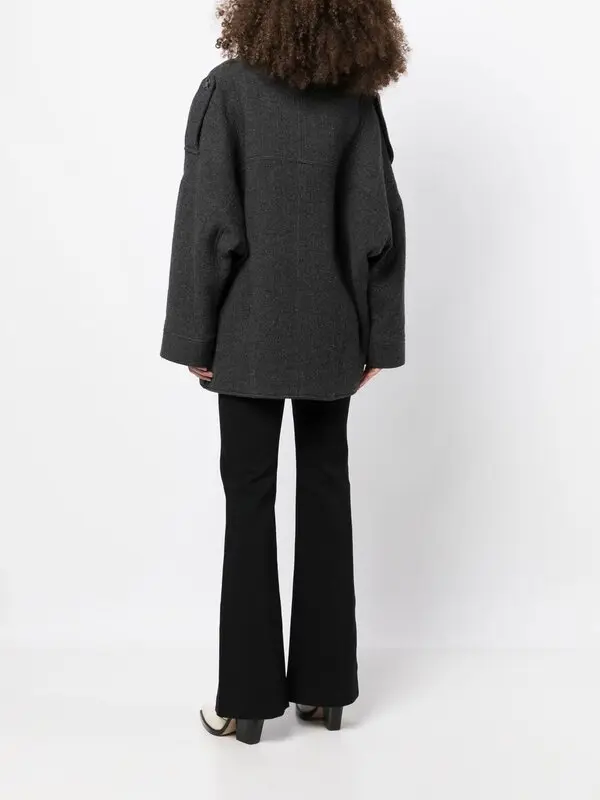 0711 TBILISI Oversized Wool-blend Shirt Jacket