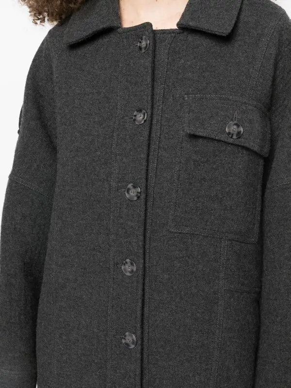 0711 TBILISI Oversized Wool-blend Shirt Jacket