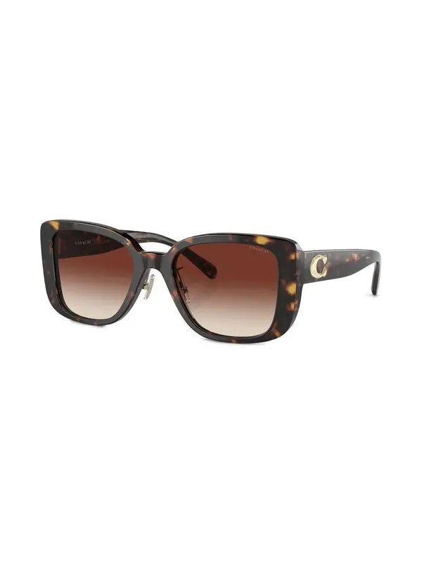 COACH® Tortoiseshell Square-frame Sunglasses