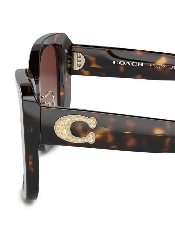 COACH® Tortoiseshell Square-frame Sunglasses