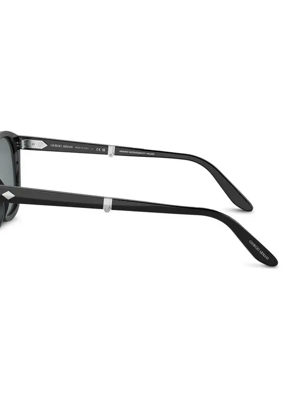 Giorgio Armani Logo-print Round-frame Sunglasses