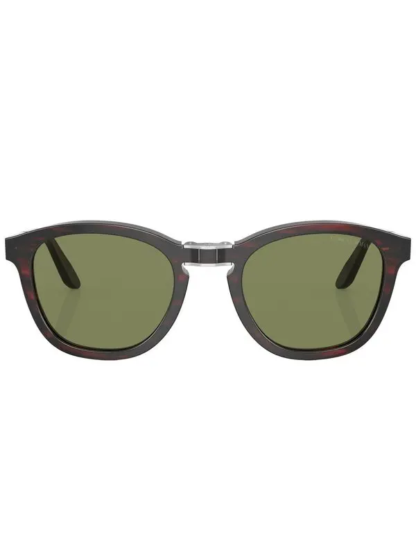 Giorgio Armani Logo-print Sunglasses - Green