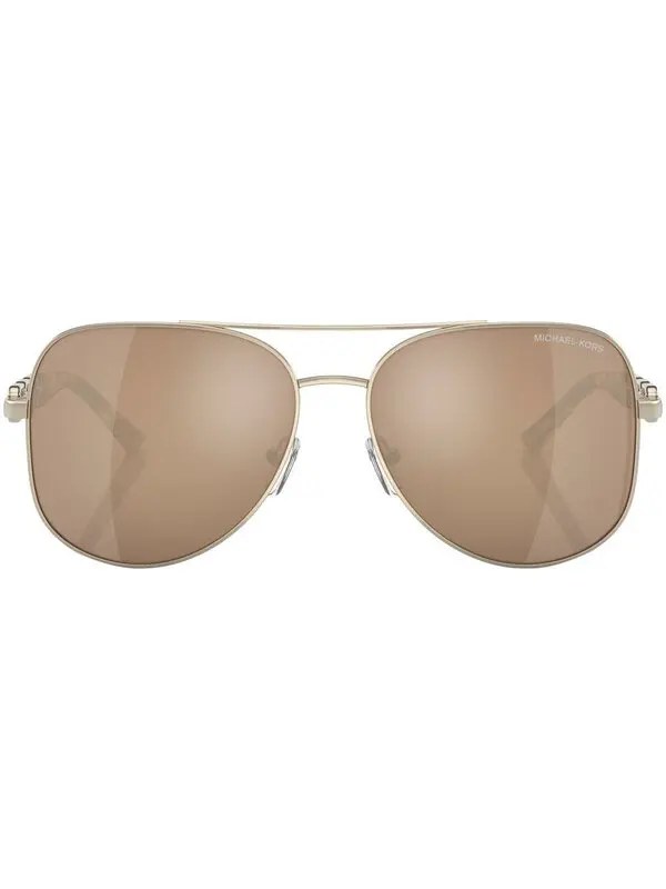 Michael Kors Pilot-frame Mirrored Sunglasses - Gold