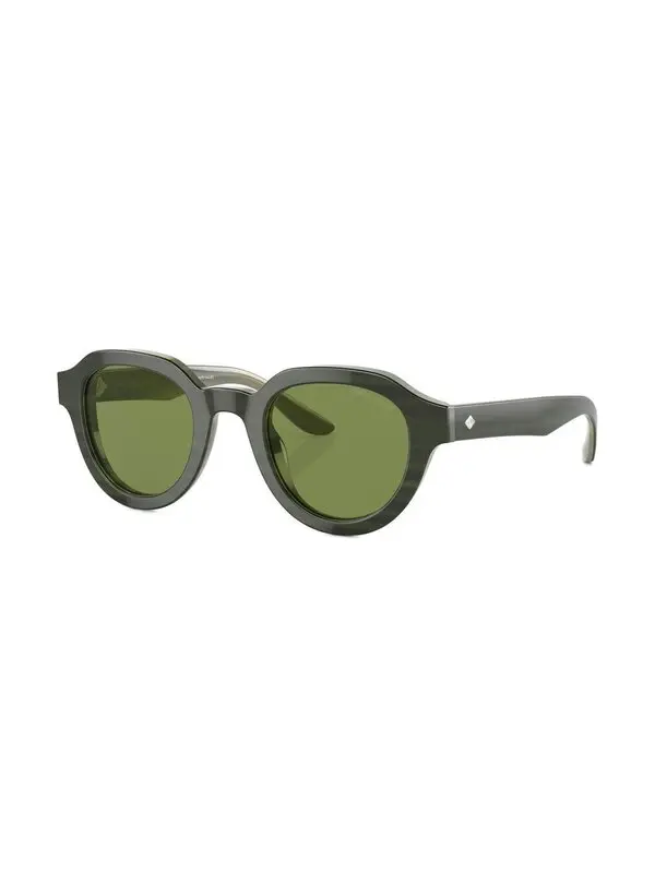 Giorgio Armani Logo-print Round-frame Sunglasses