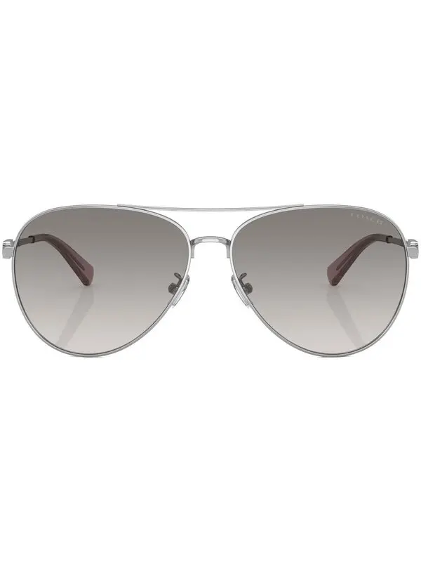COACH Pilot Frame Sunglasses - Silver