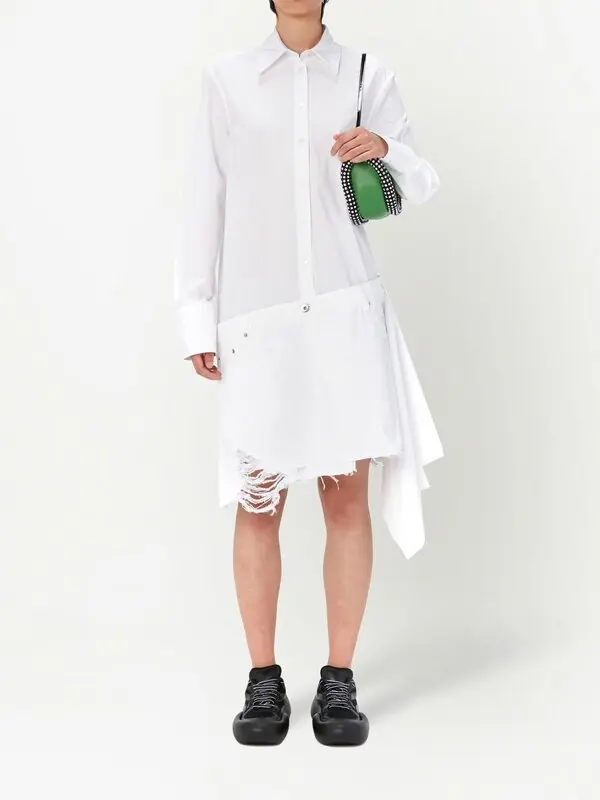 JW Anderson Distressed-finish Asymmetric Shirtdress