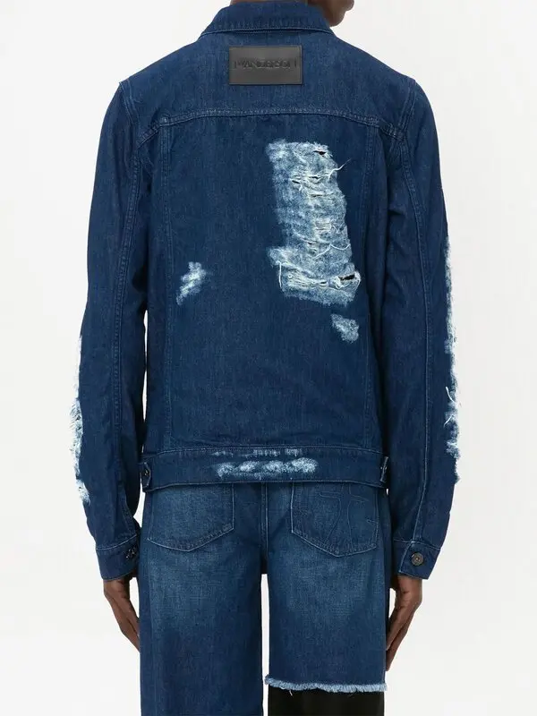 JW Anderson Distressed Denim Jacket - Blue