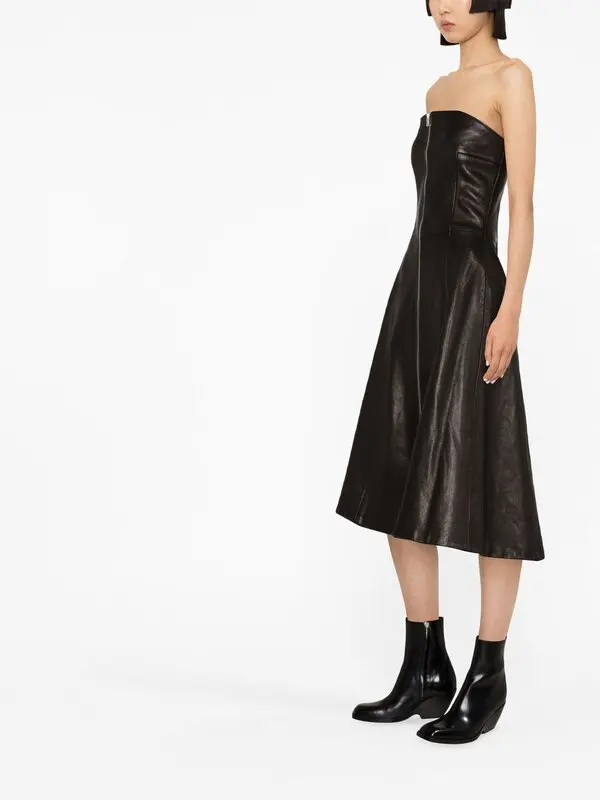Khaite Valerie Lambskin Dress