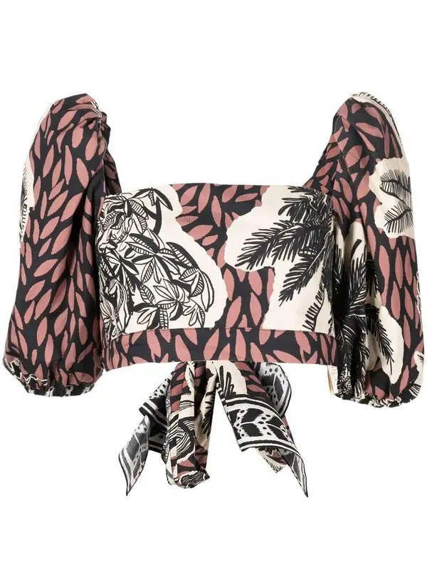 Johanna Ortiz Graphic-print Blouse - Black