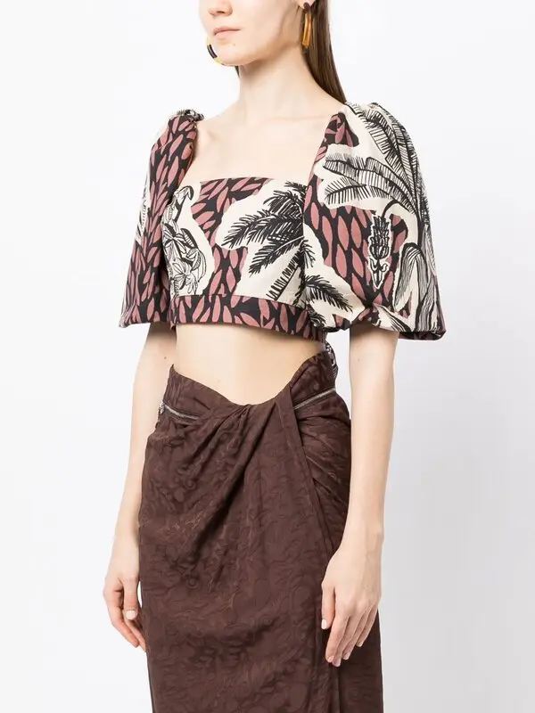 Johanna Ortiz Graphic-print Blouse - Black