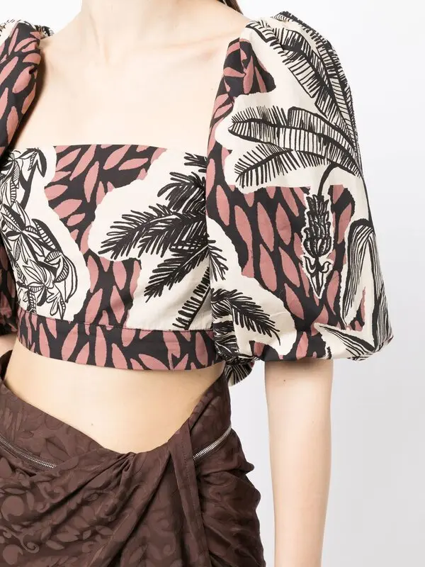 Johanna Ortiz Graphic-print Blouse - Black