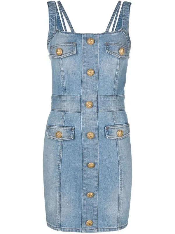 Balmain Sleeveless Denim Dress
