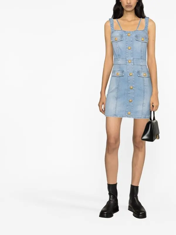 Balmain Sleeveless Denim Dress